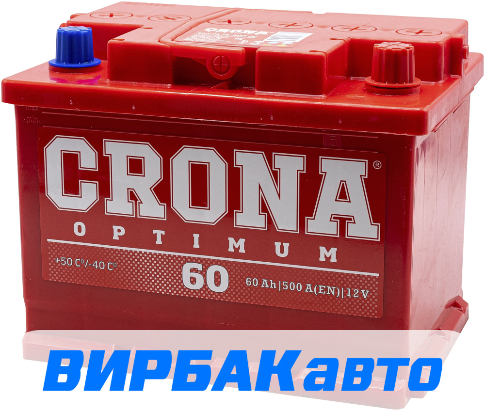 Купить Аккумулятор CRONA 60 Ач 500 А прямая полярность, 2024 г., клемма ...
